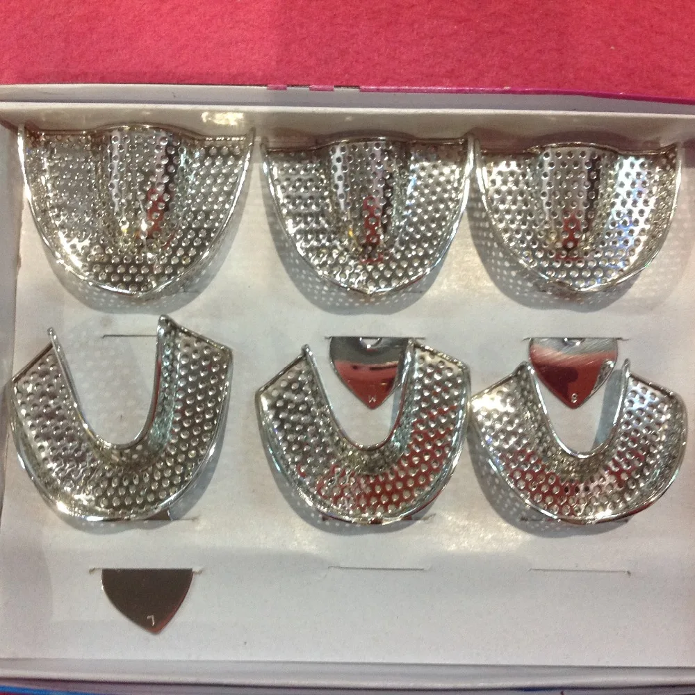 Free Shipping Dental Stainless Steel Impression Tray 6 pcs/set|dental ...