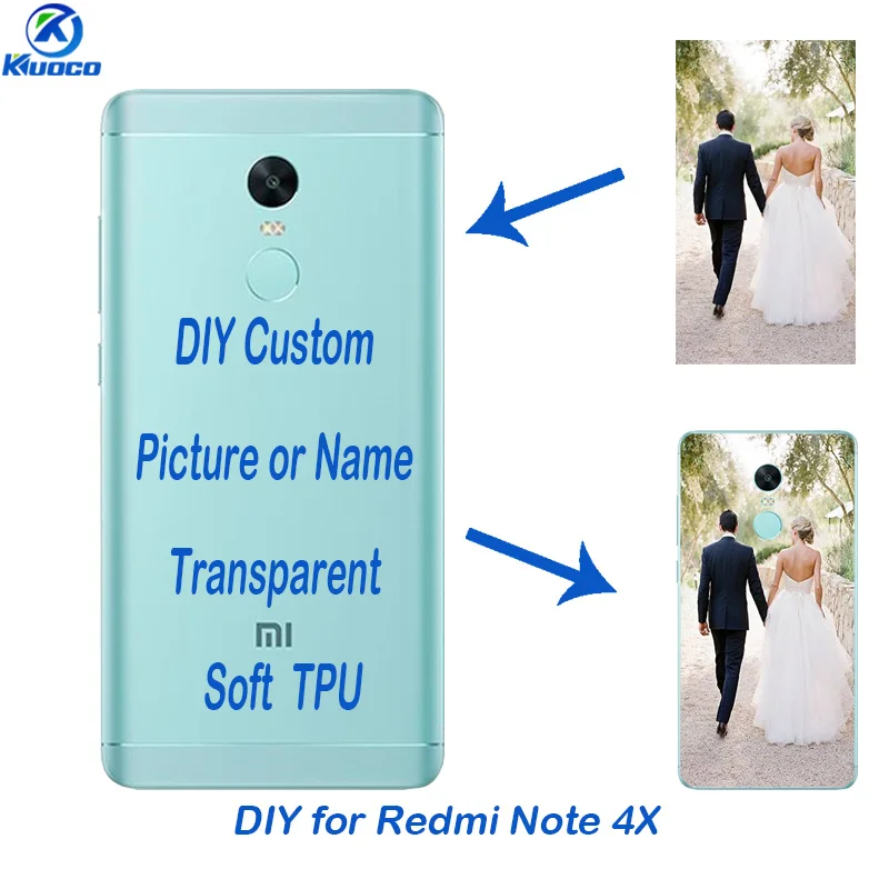 DIY Soft TPU Shell For Xiaomi Redmi Note 4X Phone Case Custom ...
