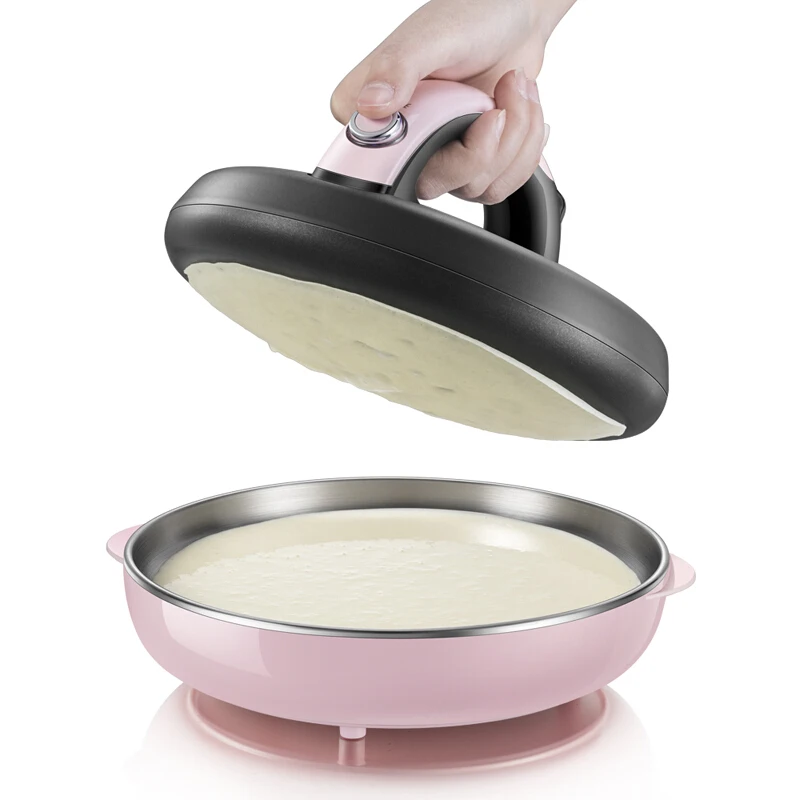 22%,pink Automatic Nonstick stainless steel Crepe Makers mini Pancake ...