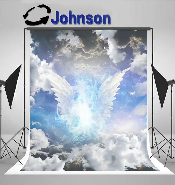 angel wings Angelic Being Obscured bokeh Sky Cloud background High ...