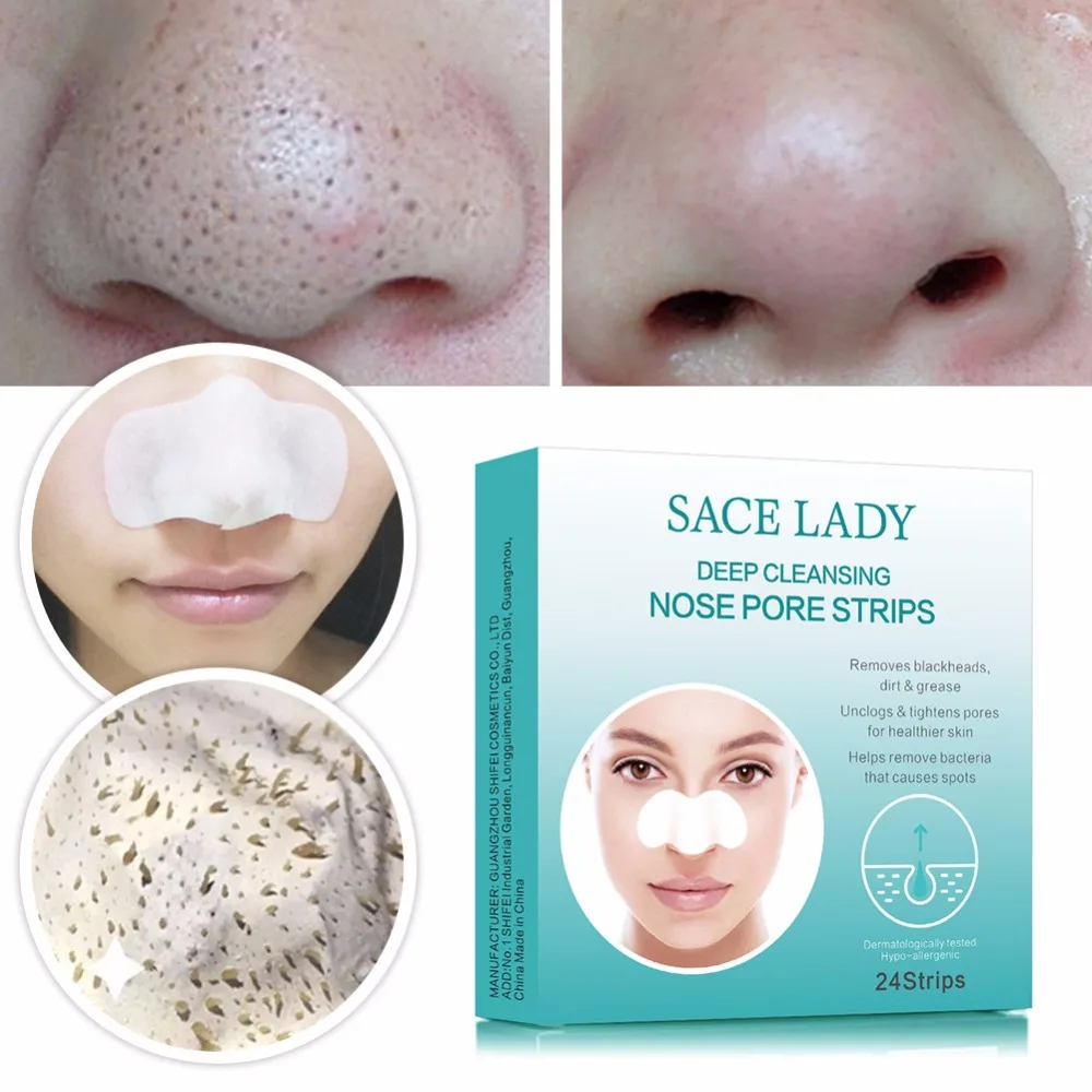 New Blackhead Remover Nose Mask 24 Pcs Deep Cleansing Purifying Peel