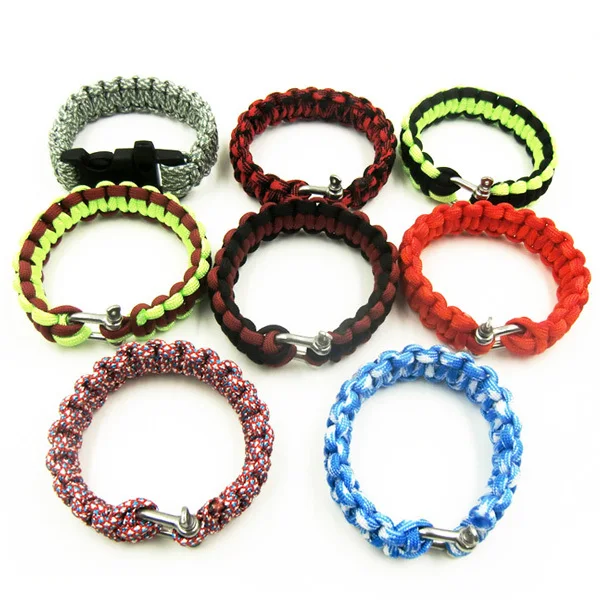 Self rescue Adjustable Paracord 550 Survival Bracelet 7 Strand Weave ...