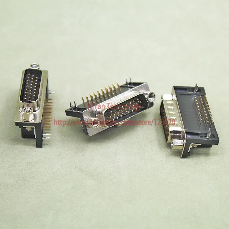 (10pcs/lot) DB26 3Rows Glod Plating Black Parallel Port 26Pin D Sub ...