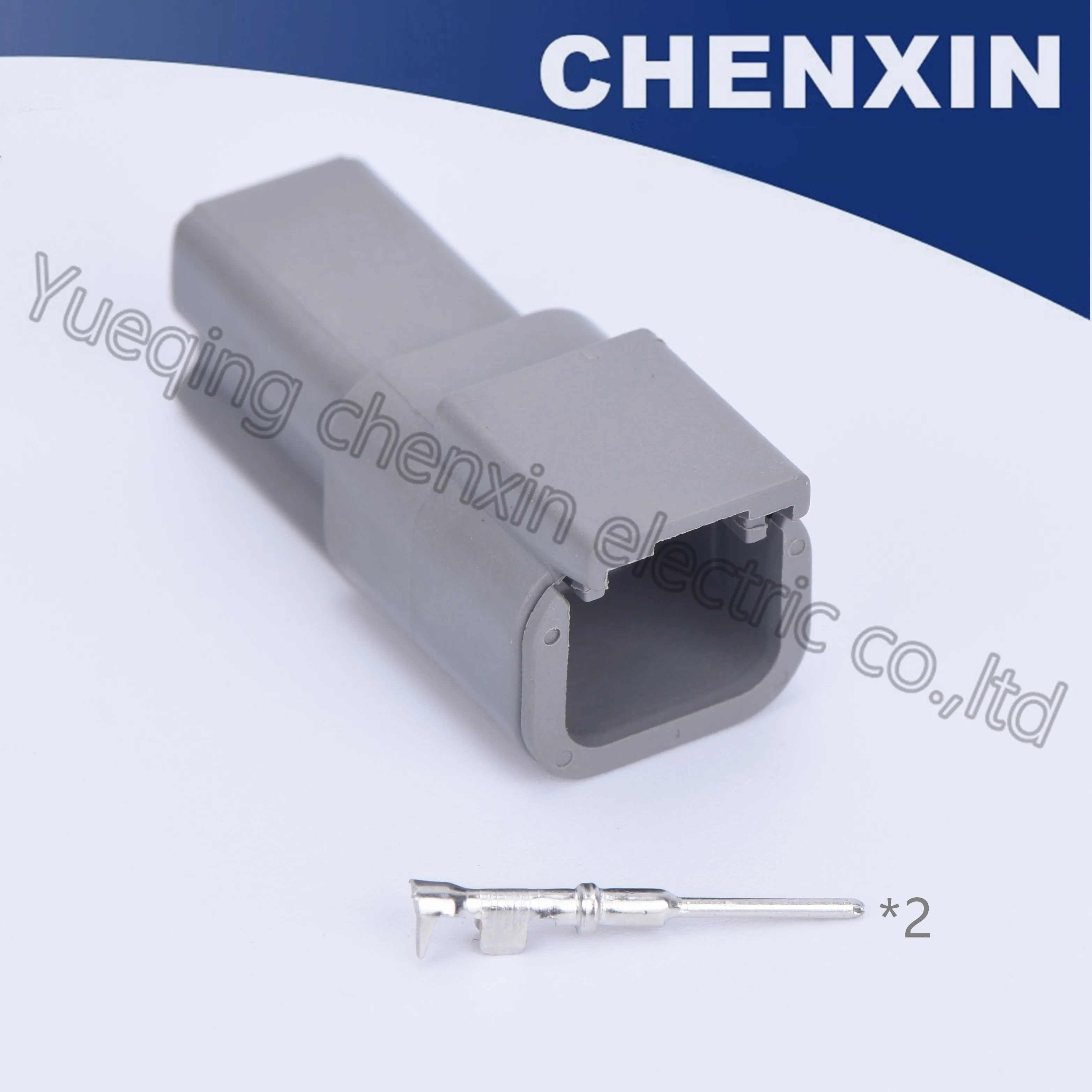 Gray 2 pins car waterproof auto connectors male 1.0 DTM series with ...