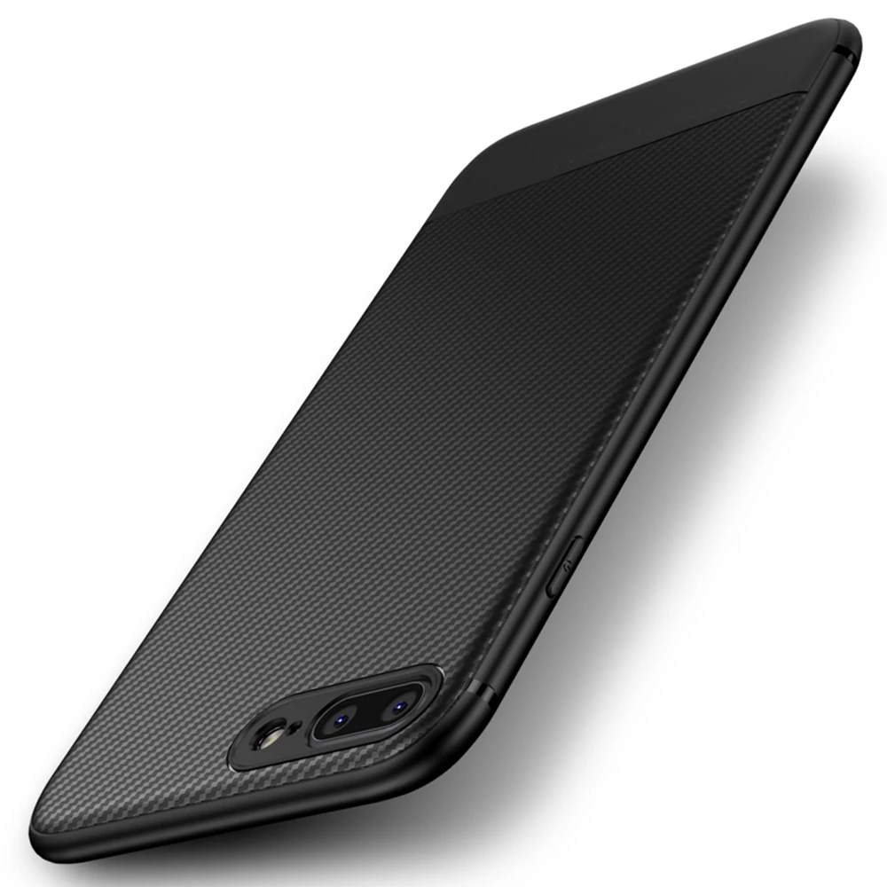 Case for iphone 8 plus iphone8 Carbon Fiber Luxury TPU Soft Silicon ...