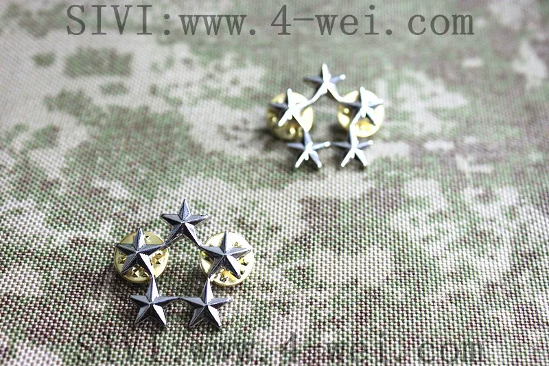 US ARMY OFFICER 5 STAR GENERAL RANK Metal badge shoulder badge a pair ...