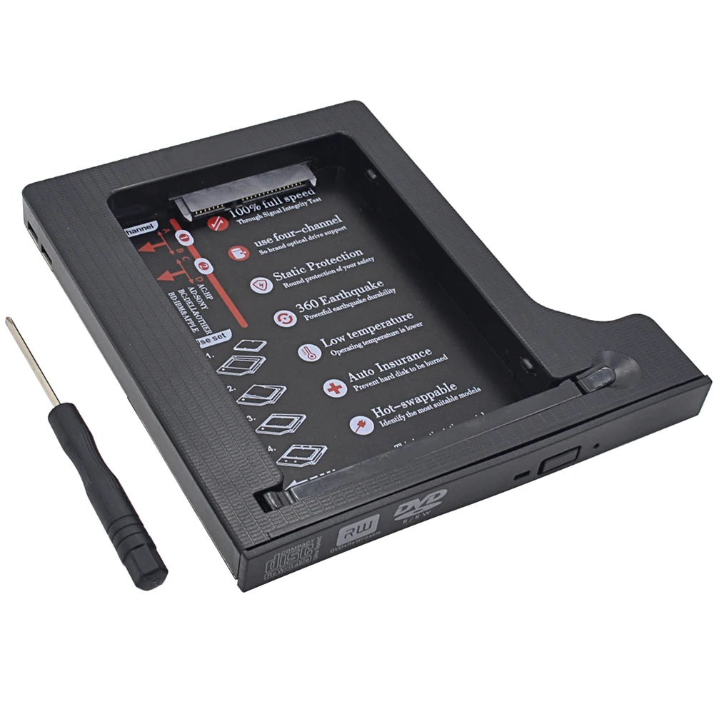 2016 New Professional 2nd HDD Caddy 12.7mm SATA 3.0 for 2.5" SSD Hard ...