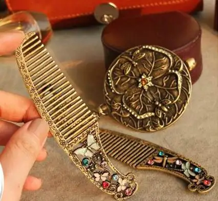 Fashionable Retro Style Jewelry Decoration Cosmetic Hair Comb Copper ...
