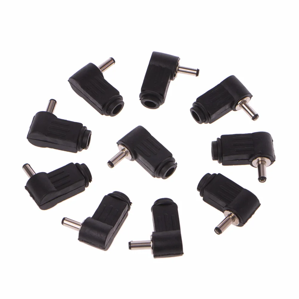 OOTDTY 10 Pcs 3 5x1 3mm Male Right Angle DC In Line Plug Socket Jack ootdty-10-pcs-3-5x1-3mm-male-right-angle-dc-in-line-plug-socket-jack