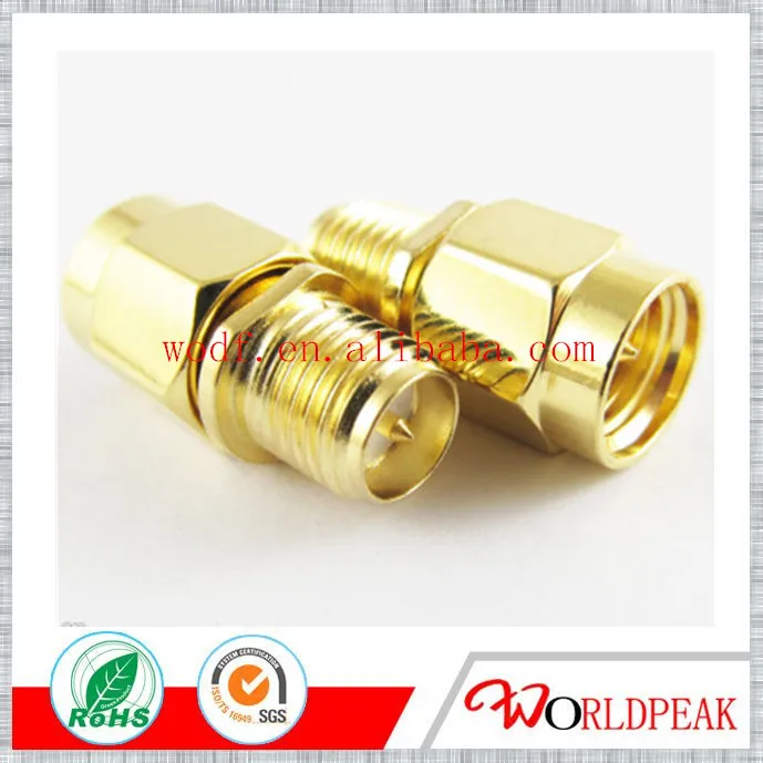 Adaptador de conectores SMA RF Coaxial macho a SMA RP hembra (Pin macho ...