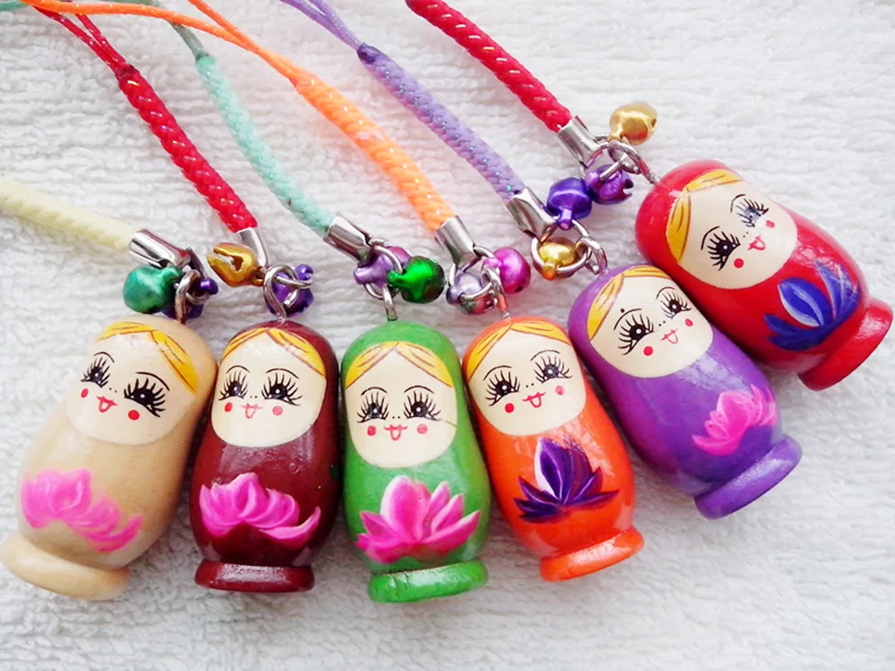 NEW-6pcs-Pure-handmade-wedding-Matryoshka-wooden-Russian-dolls-cute ...