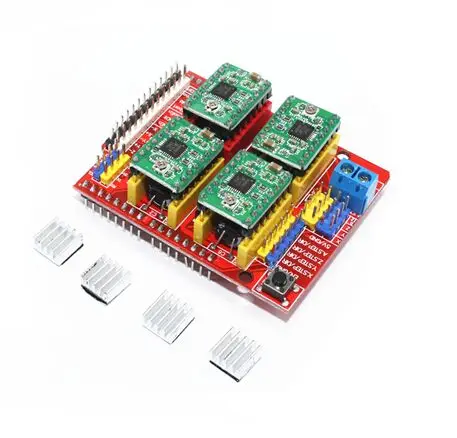 New Cnc Shield V3 Engraving Machine / 3d Printer / + 4pcs A4988 Driver ...