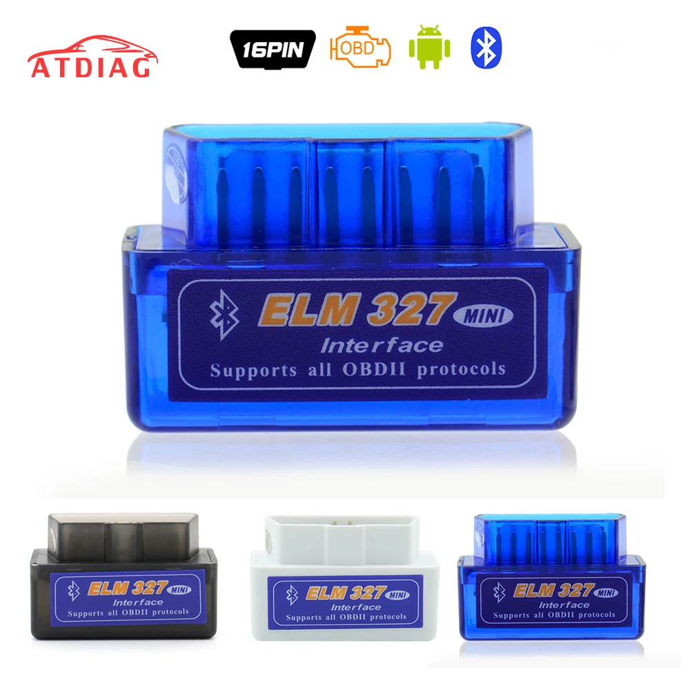 2019 Obd Mini Elm327 Bluetooth Obd2 V1.5 With 25k80 Auto Scanner Obdii ...