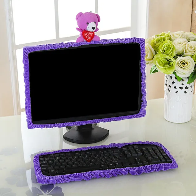 High quality plush cartoon computer set fabric computer cover small ...