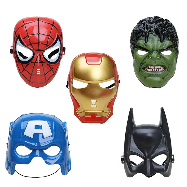 Marvel the avengers Mask Superhero Masks Kids Spiderman Iron Man Hulk ...