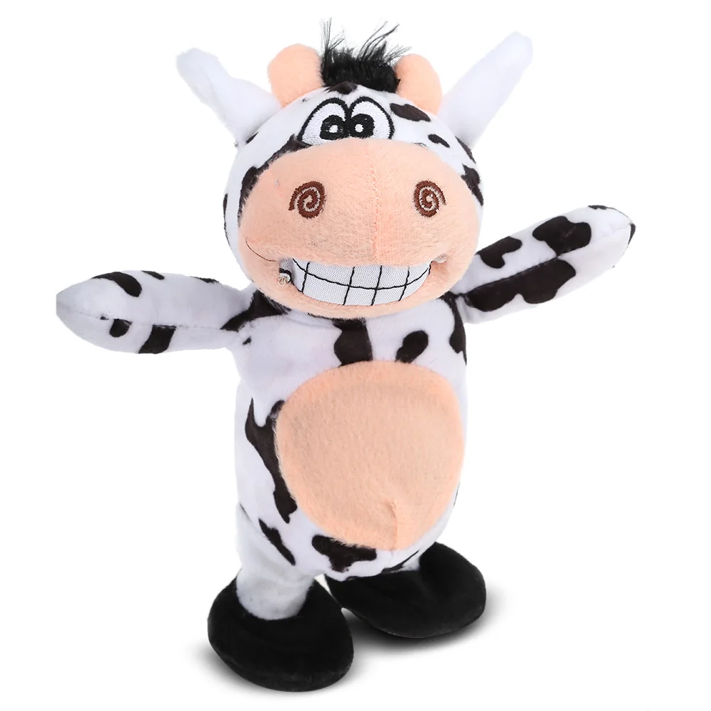Electronic Talking Donkey Cows Plush Toy Cute Speak Music and Walk ...