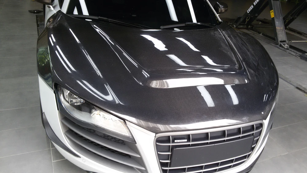 Carbon Fiber Hoods For Audi R8 2007 2014|Hoods| - AliExpress