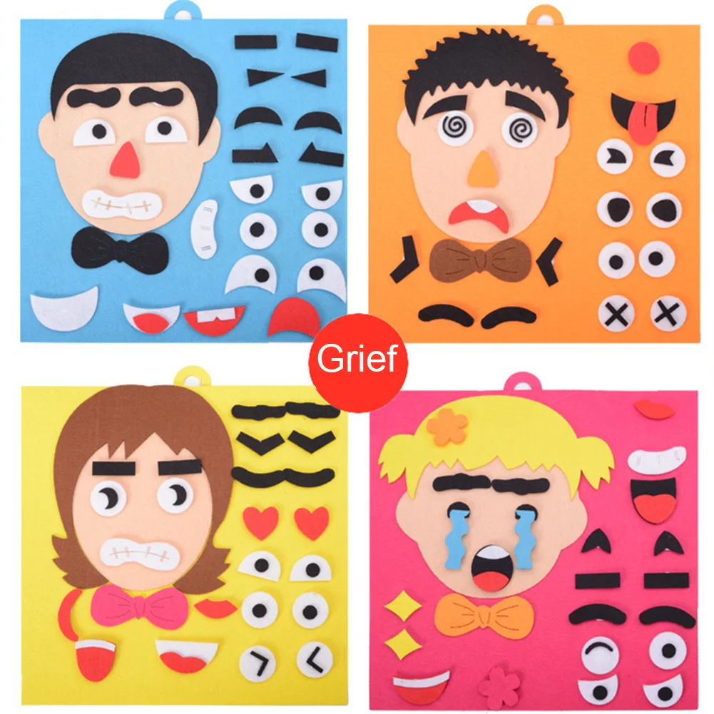 Educational Toy Facial Expression DIY Toys Gifts Cloth Fabric Learning ...
