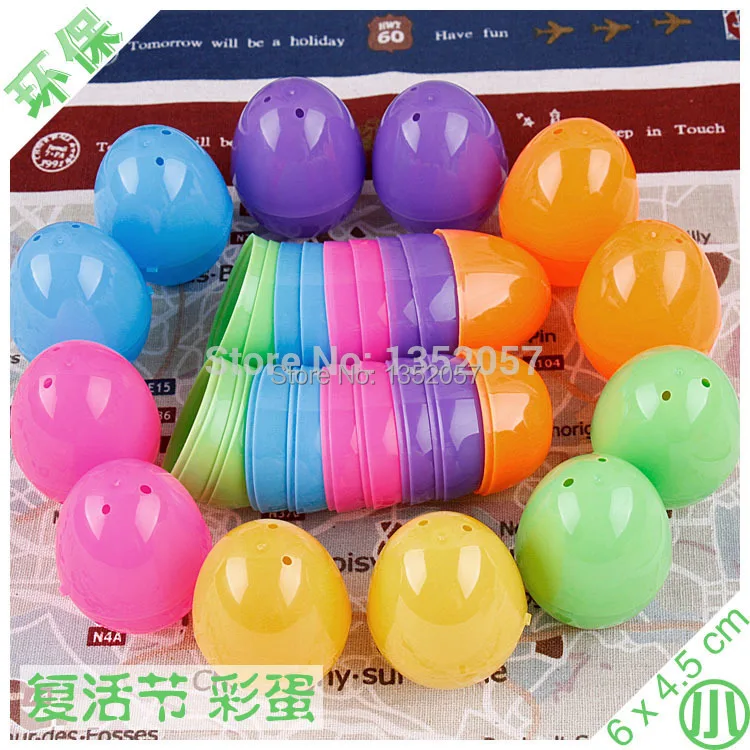 플라스틱 부활절 달걀, 크기: 40x60 미리메터, 20 pcs/많은 장식 또는 플라스틱 장난감 캡슐, 고체 다채로운 계란 장난감|plastic easter eggs ...