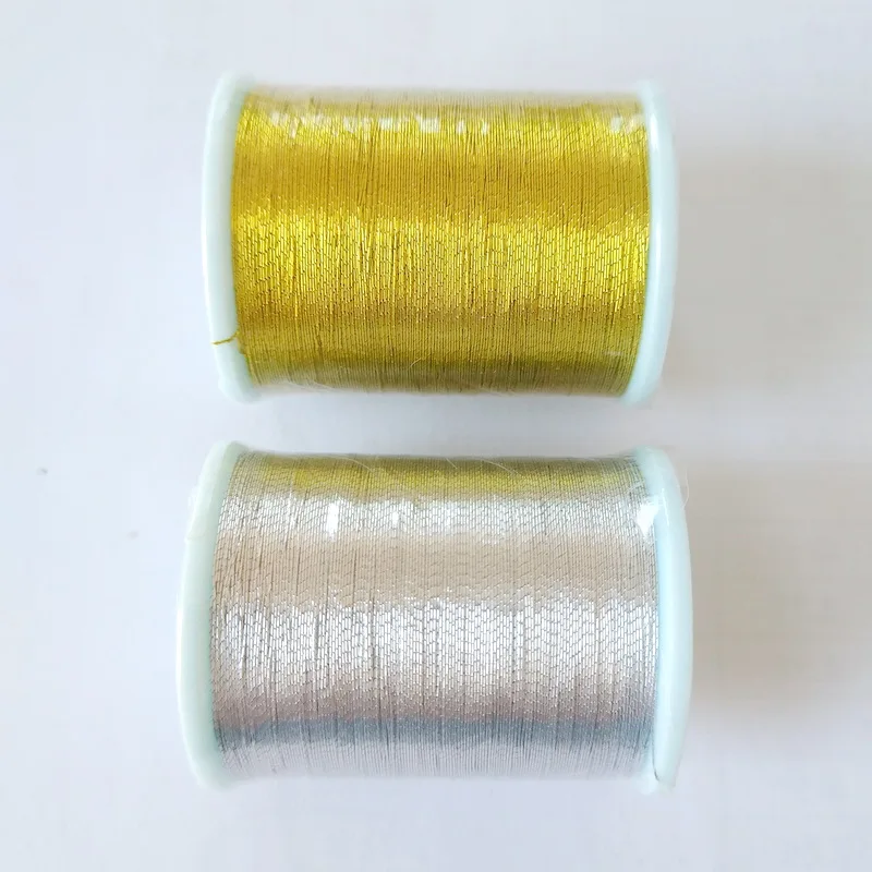 Fishing Rod Wrap Thread Gold Sliver 100 Yards Metalic Rod Building ...