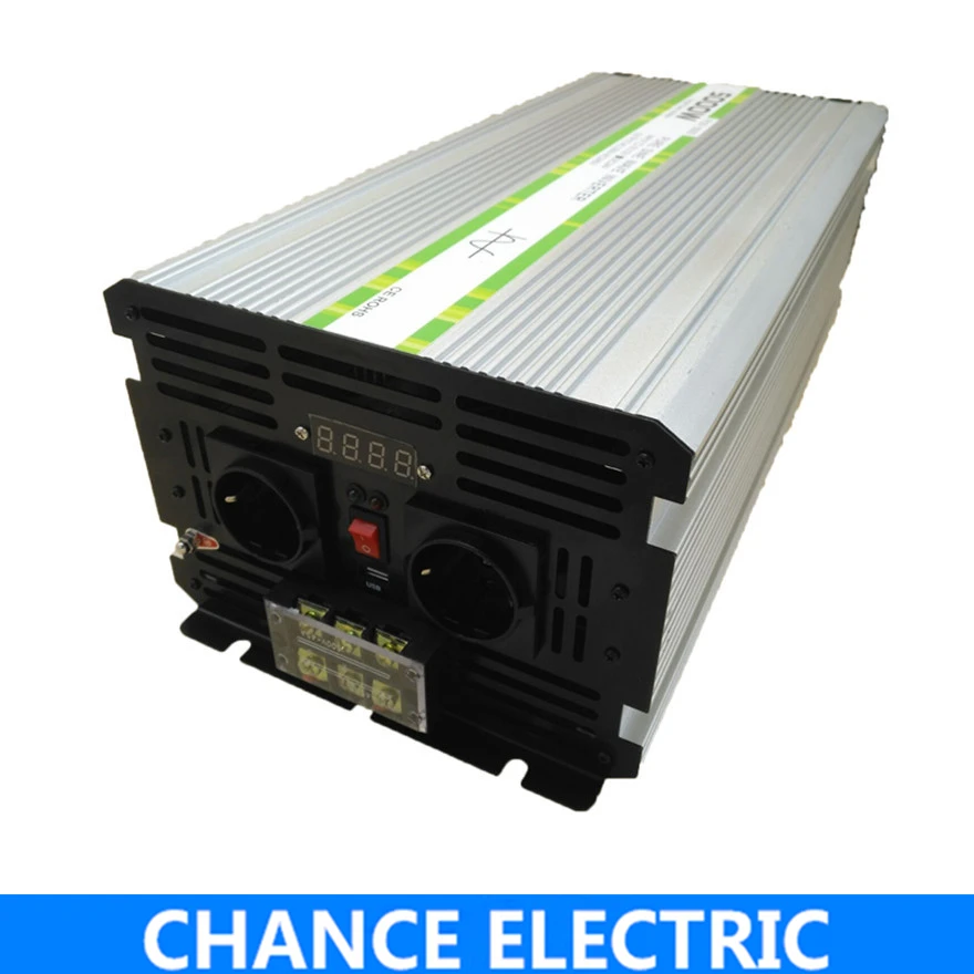 5000W/10000W Pure Sine Wave Inverter DC 12V 24V 48V to AC 110V 220V,Off ...