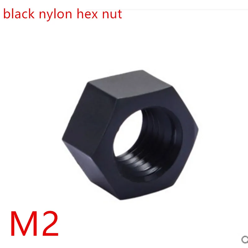 1000pcs m2 black Nylon hex nut plastic hex nut Nylon DIN934|plastic hex ...