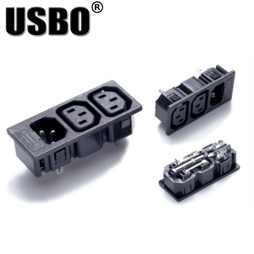 Black 10A 250V abs material IEC C13/C14 industrial socket CE Rohs PDU ...