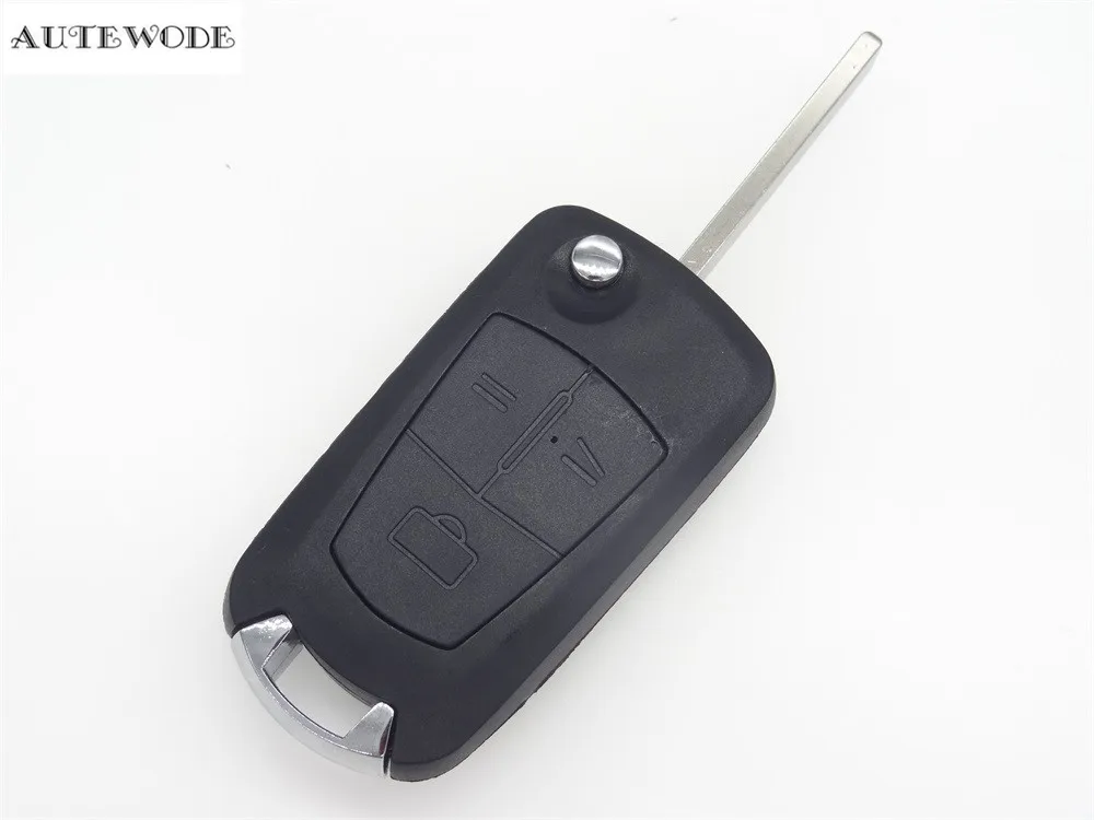 AUTEWODE 3 Button Folding Flip Remote Car Key Case Shell Fob For ...
