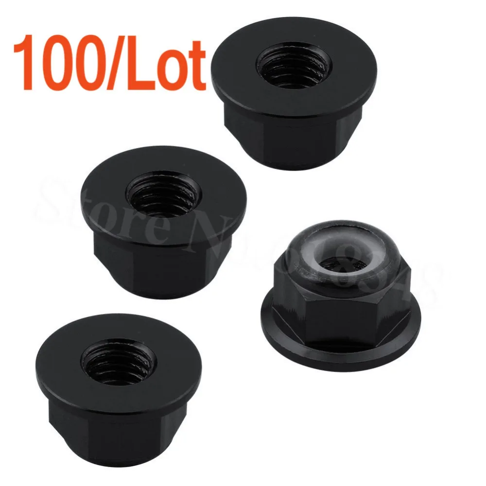 100 개몫 알루미늄 M5 잠금 너트 CW CCW 나일론 자동 조임 RC 멀티 로터 드론 쿼드 콥터 모터 프로펠러 어댑터 FPV ...