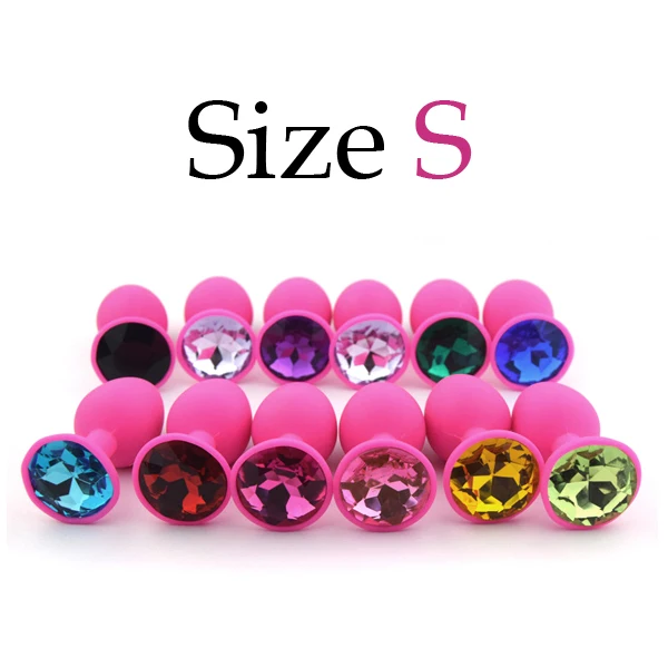 Size S Silicone butt plug Expanding Anal Unisex Big pink Silicon Anal ...