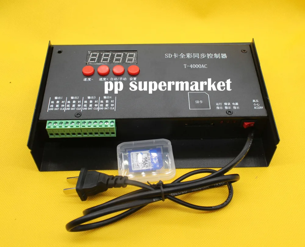 T4000-LED-SD-Card-Controller-Configurable-RGB-DMX512-LPD8806-1606 ...
