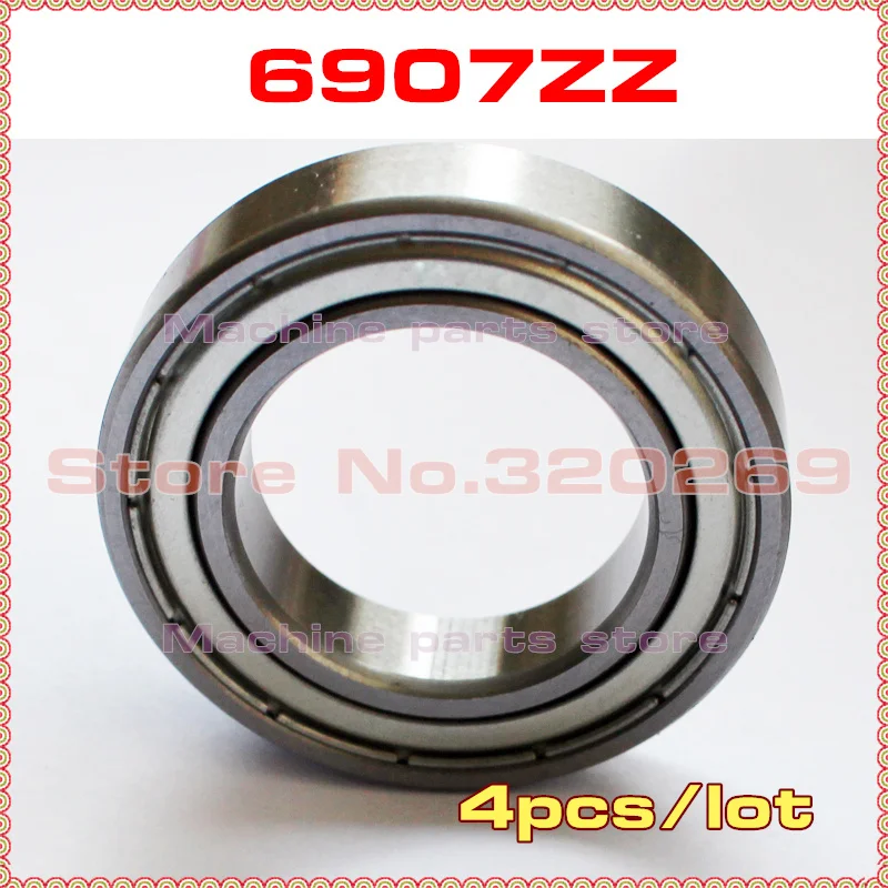 4pcs 61907ZZ 6907ZZ 35*55*10 35x55x10mm metal shield 61907Z radial ...