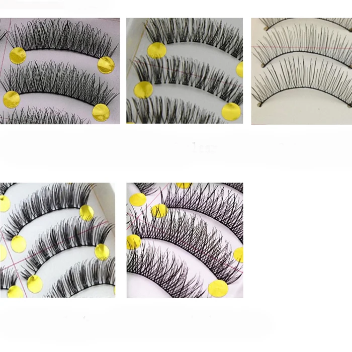 artificial 10Pairs/set Handmade Fake False Eyelash Lashes Natural ...