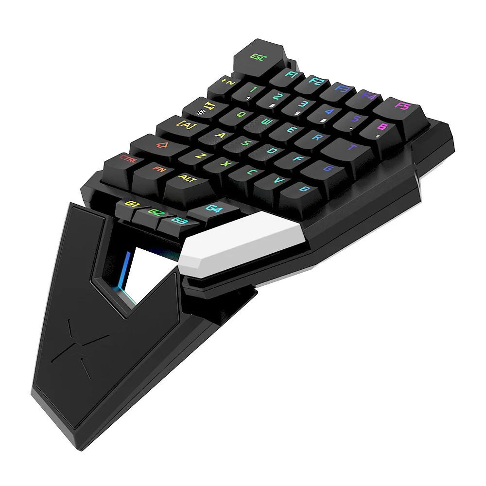 DELUX T6 Одноручные механические игровые клавиатуры складной RGB 39 ...