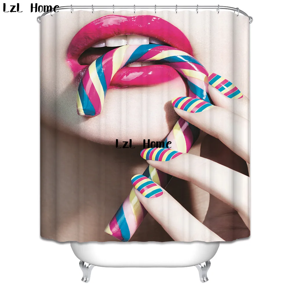 Buy Lzl Home 3d Modern Shower Curtains Sexy Lips