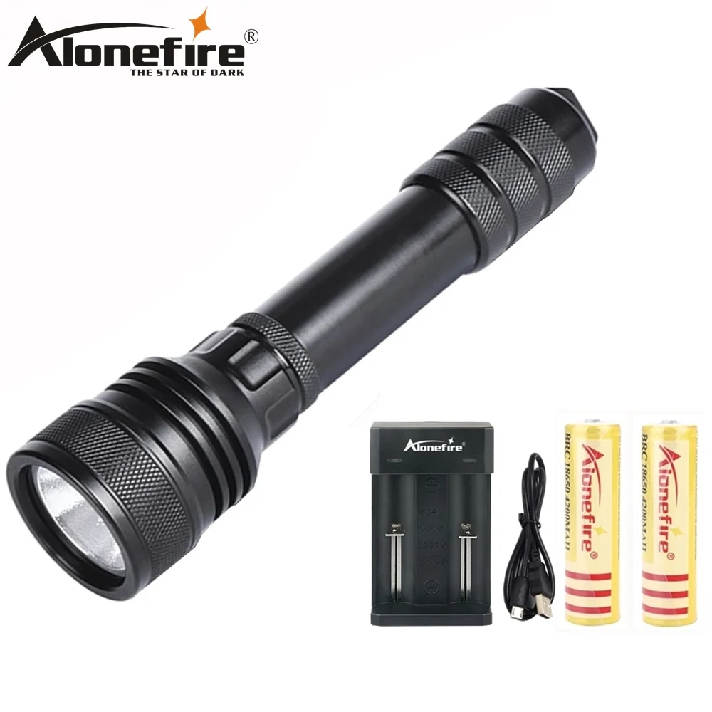 AloneFire DV48 Powerful CREE XHP 50 diving flashlight diver torch ...