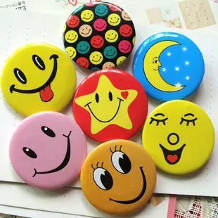 480pcs(10 packages) smileface children cartoon Badge rounded 3cm cute ...