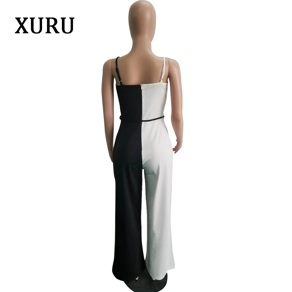 XURU Для женщин без рукавов широкие брюки комбинезоны комбинезон v ...