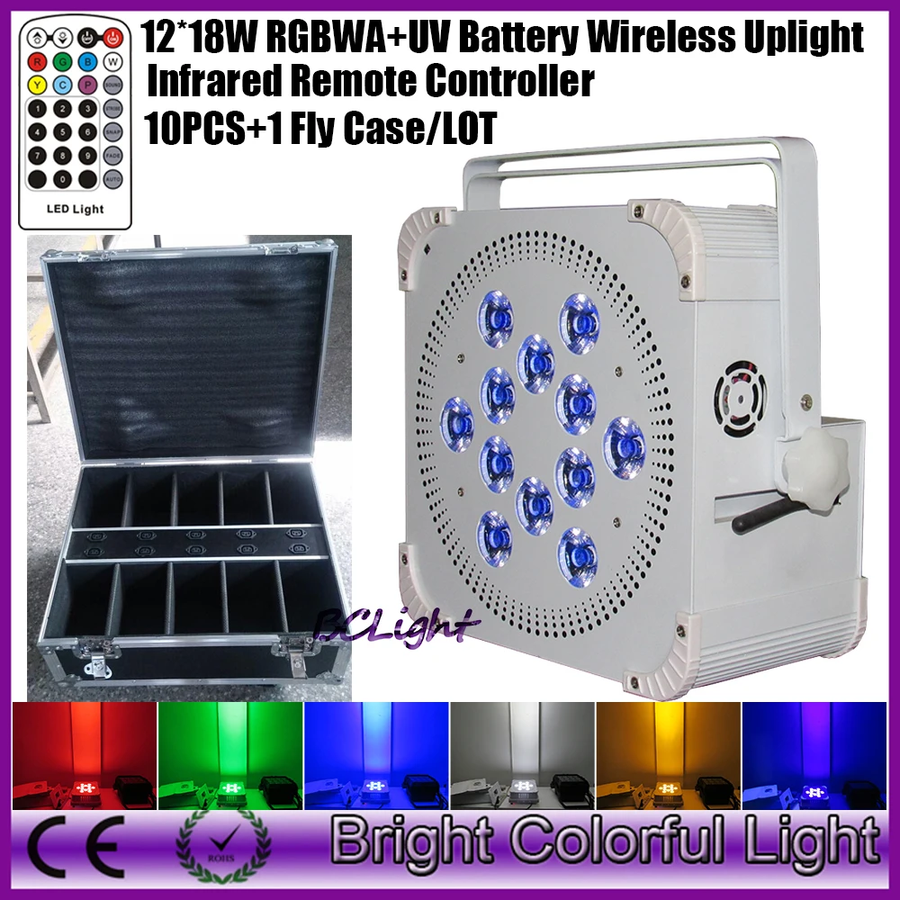 Wedding Uplighting Wireless Dmx Battery Powered 6in1 Rgbwa Uv 12x18w