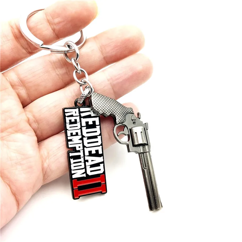 Game Red Dead Redemption 2 Keychain Keyrings Gun Toy Chaveiro Bag ...