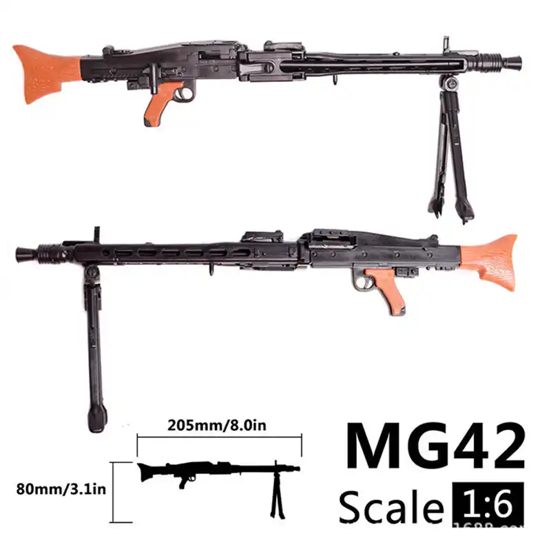 Paper Model Scale 1:1 WWII Firearms MG42 Heavy Machine Gun Assault ...