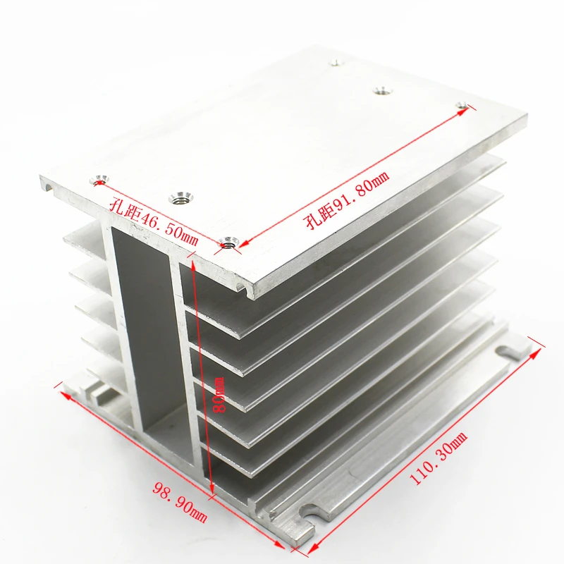 3 Phase Heat Sink 80*110*100mm for SSR Solid State Relay Aluminum ...
