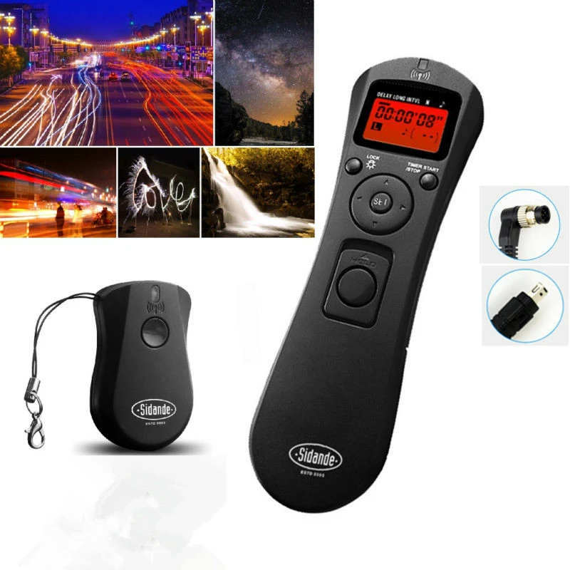 2.4G LCD Time Lapse Wireless Intervalometer Timer Remote Control Shutter Release for Nikon ...