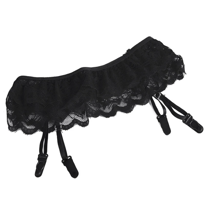 Women Dual Layer Wedding Garter Belt Lace Suspender Belt Hot Sexy ...