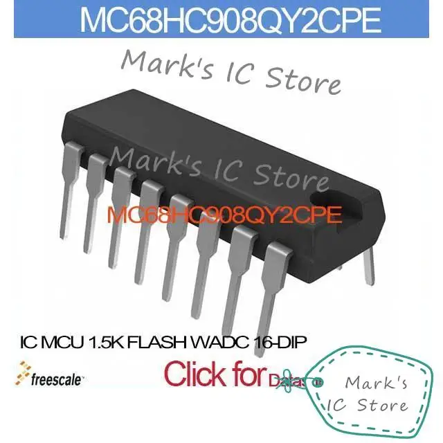 MC68HC908QY2CPE ic mcu 1.5 천개 플래시 wadc 16 dip MC68HC908QY2 68HC90 ...