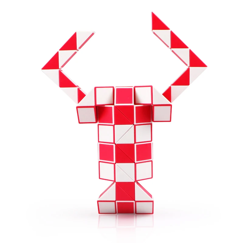 Qytoys 24 Blocks Magic Snake Cube 36 Segments Speed Blocks Snake Twist ...