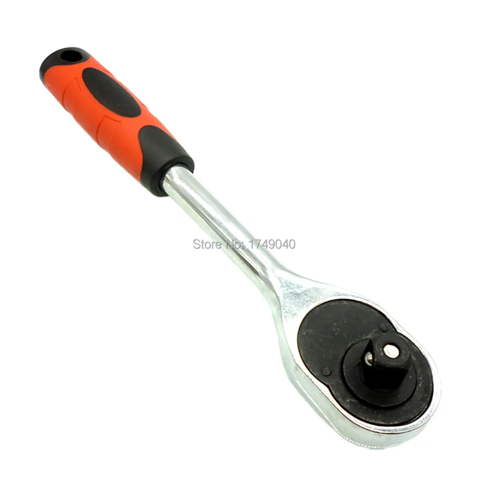 1/2" Square Drive 24 Teeth Shaft Ratchet Handle Socket Wrench Heavy ...