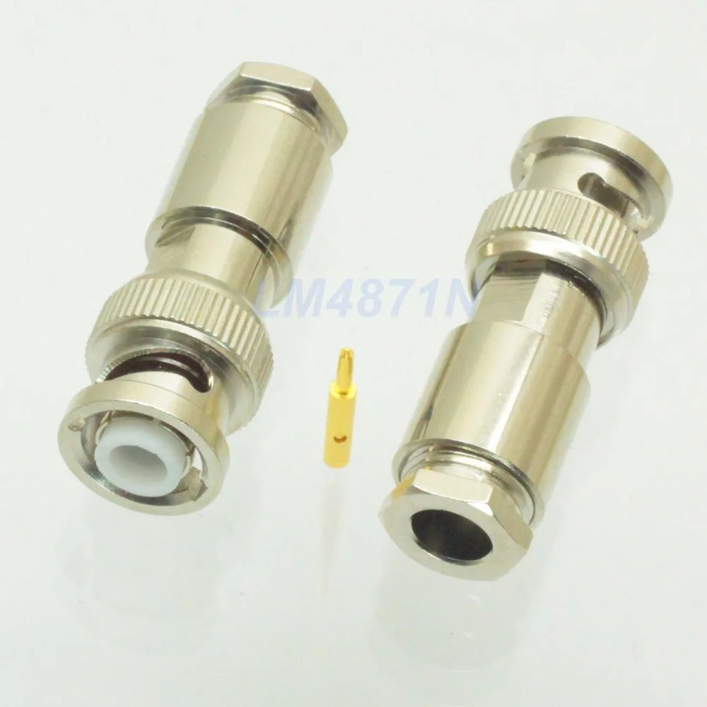 BNC male plug high voltage power connector MHV 3000V clamp RG58 RG142 ...