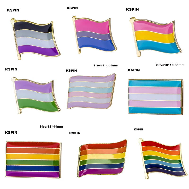 Gay Pride Intersex Pride Asexual Pride Bisexual Pansexual Genderqueer Transgender Lapel Pin