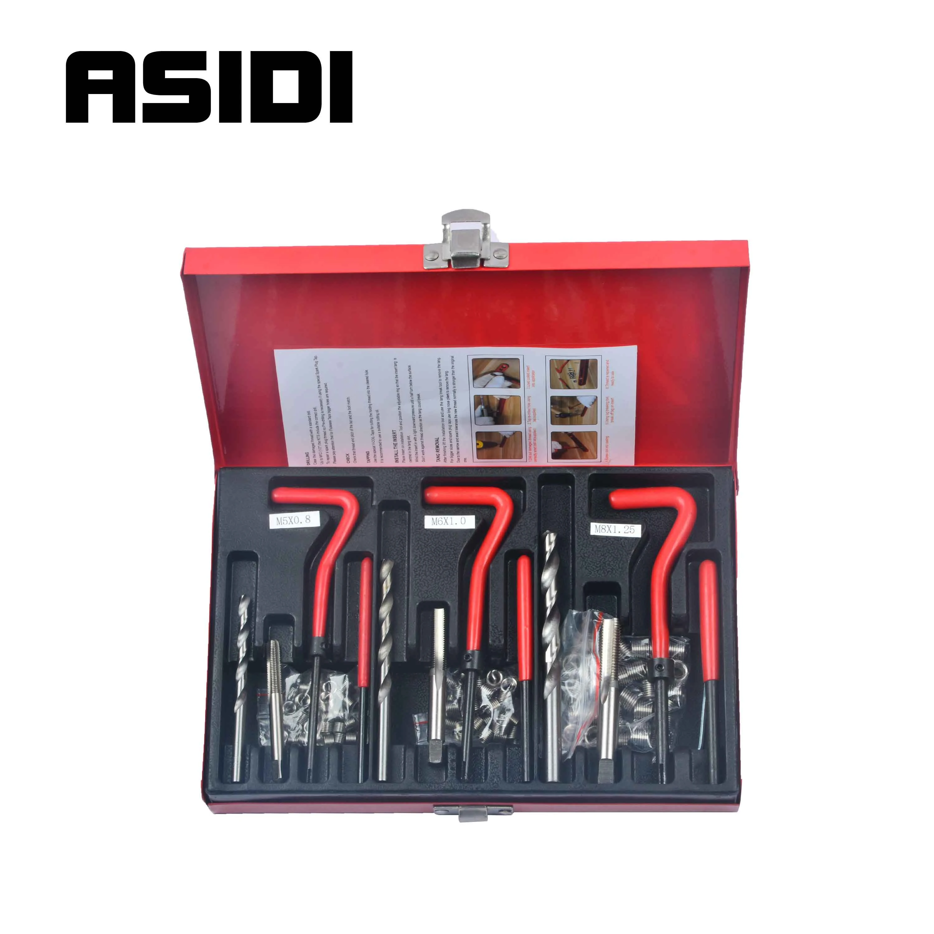 103 Pc Thread Repair Recoil Insert Kit Drill Tap Car Garage Tools M5 X ...